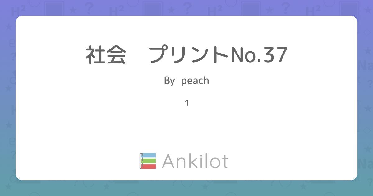 社会 プリントNo.37 - Ankilot